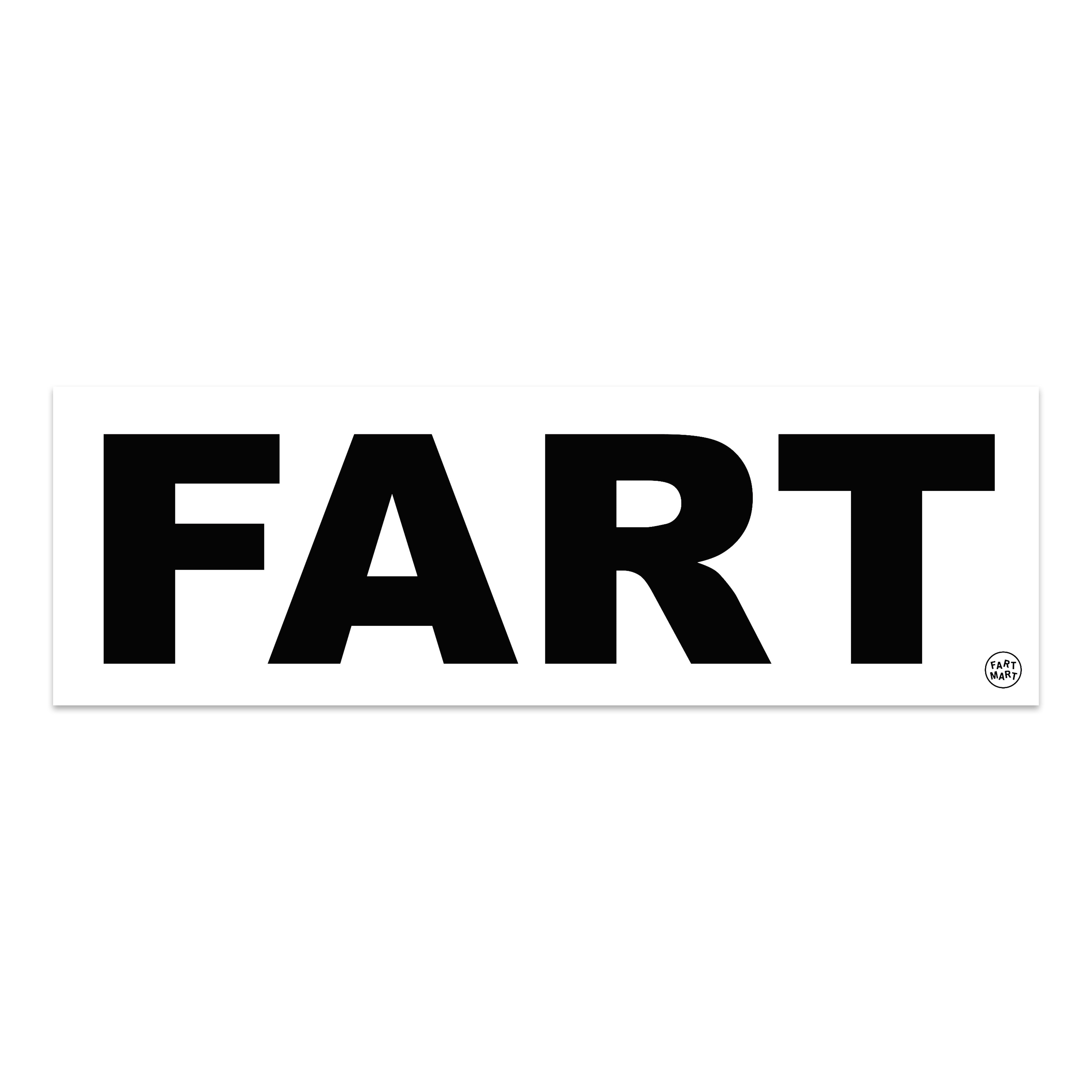 BIG FART BUMPER STICKER – Fart Mart