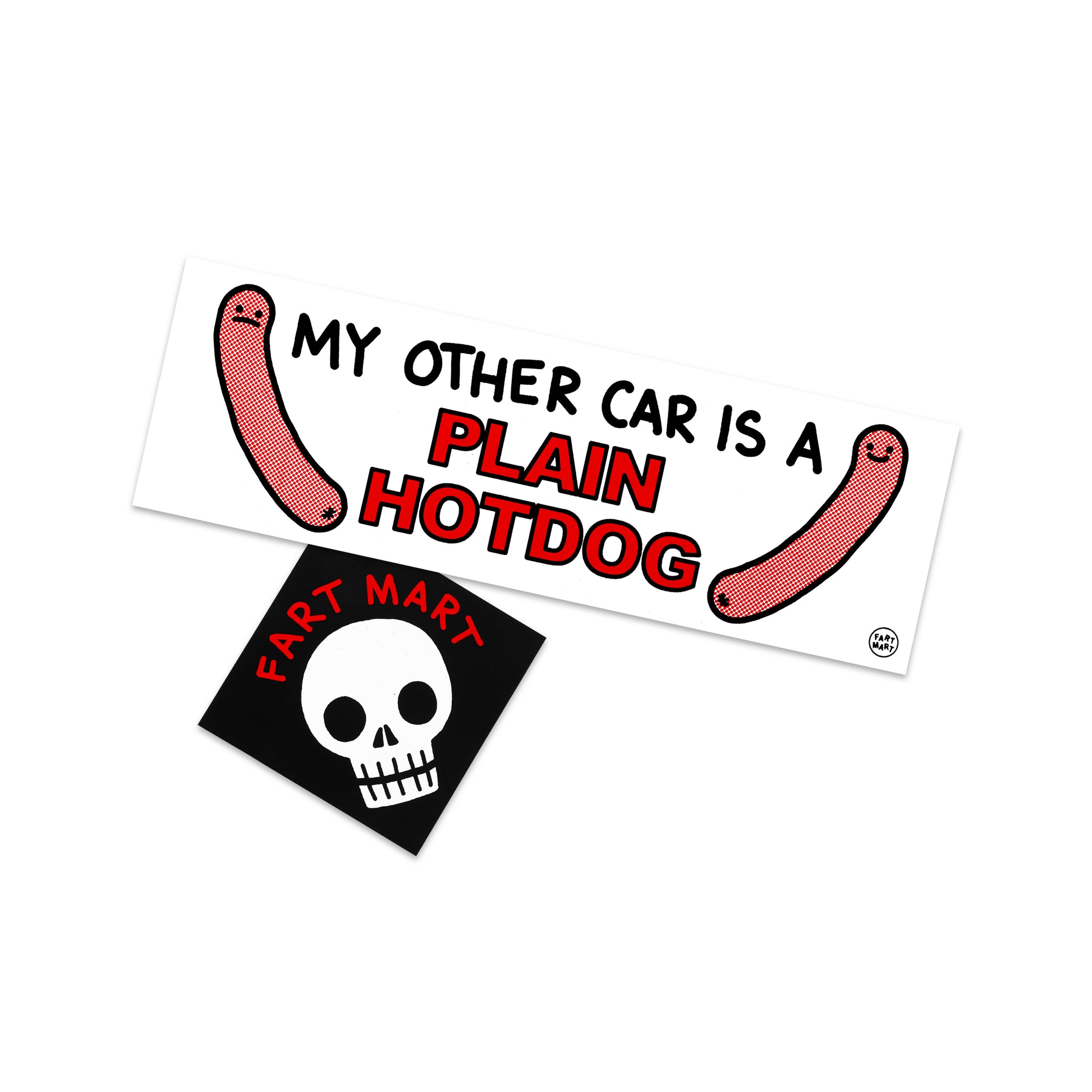 NATALIE DEE PLAIN HOTDOG BUMPER STICKER – Fart Mart