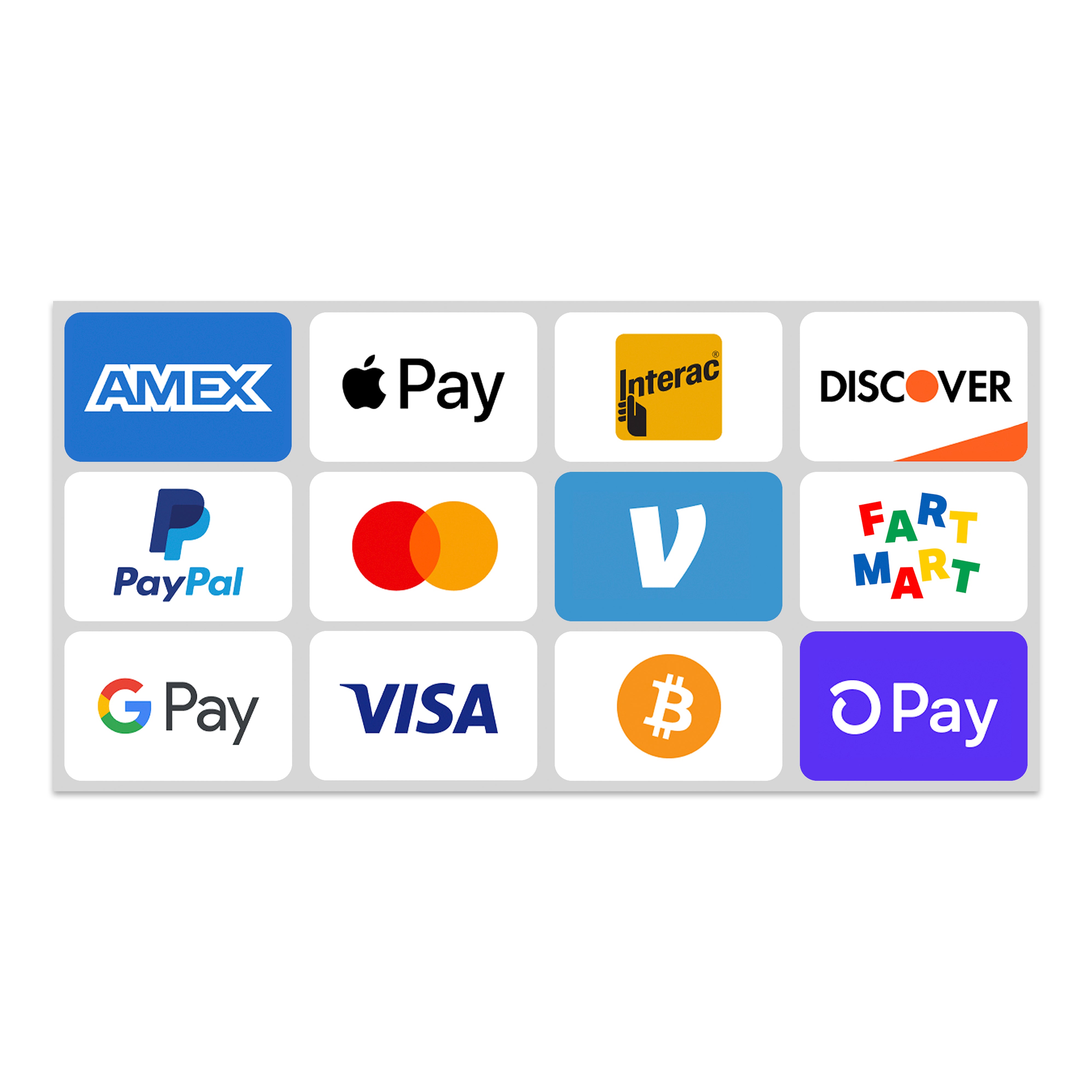 PAYMENT METHOD BUMPER STICKER – Fart Mart